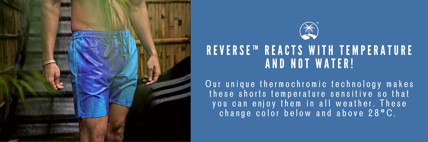 Reverse | Blue - Purple Color Changing Shorts - SHORTSCAPE