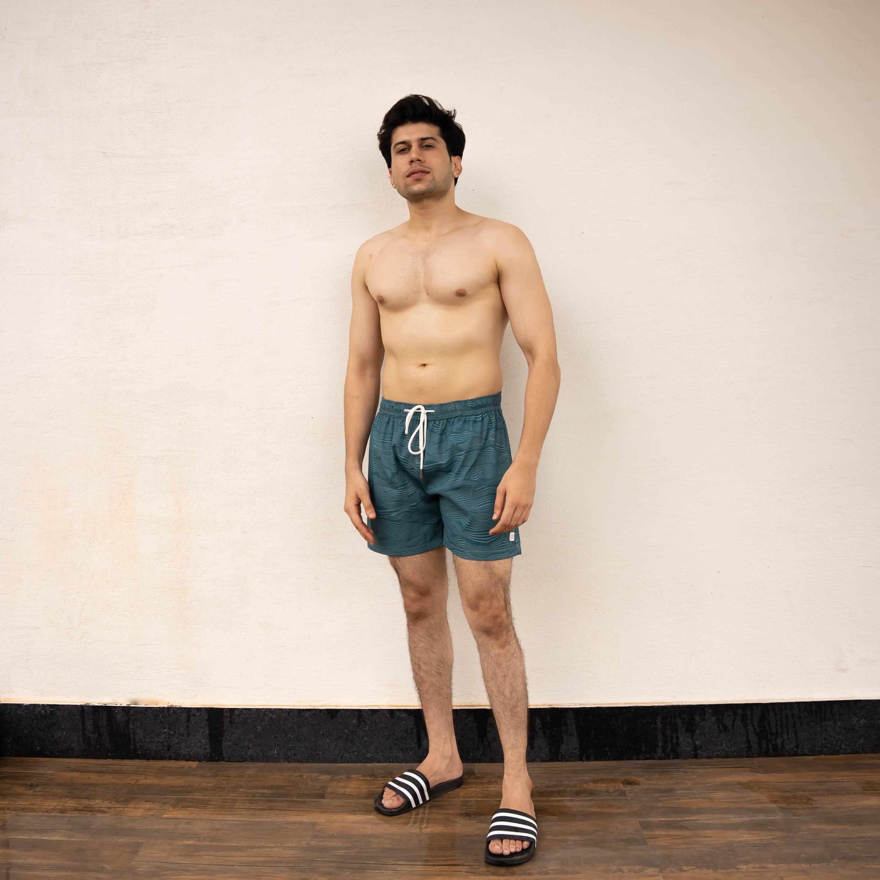 Freestyle | Teal Swirl Shorts - SHORTSCAPE